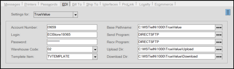 Special Topics > EDI (Electronic Data Interchange) > EDI - True Value ...